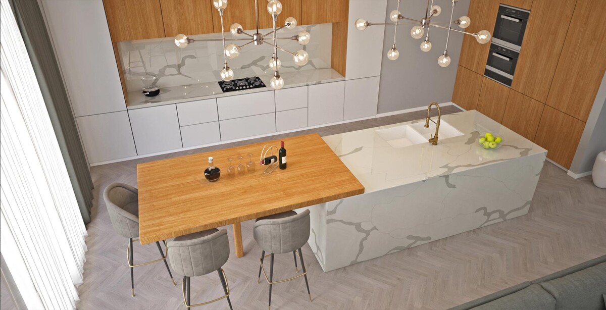 CALACATTA VICTORIA QUARTZ - Alpha Premium Natural Quartz